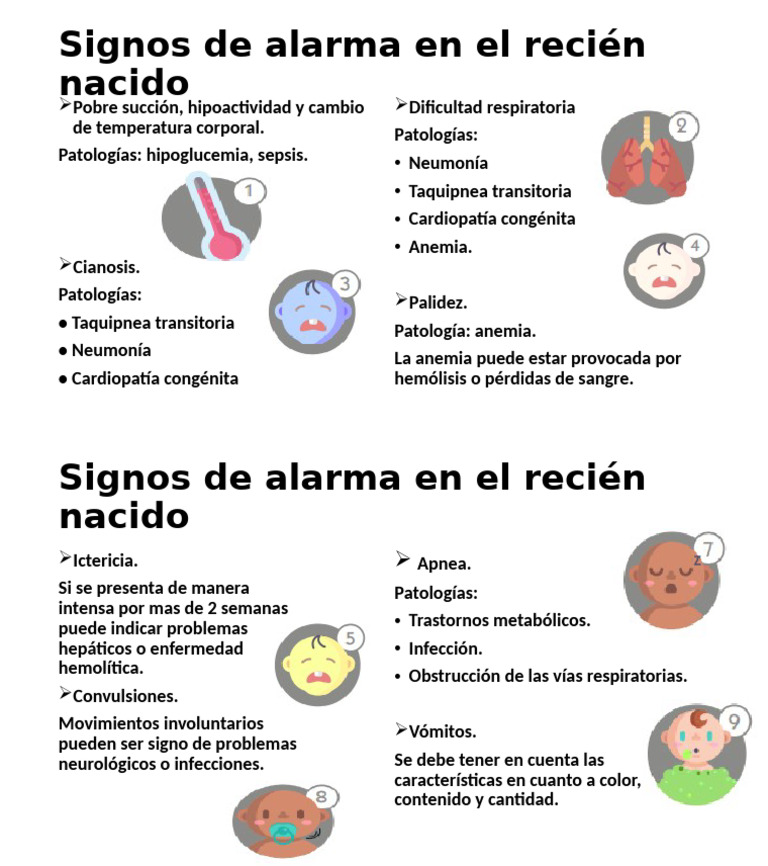 Signos de Alarma en Recién Nacidos | PDF