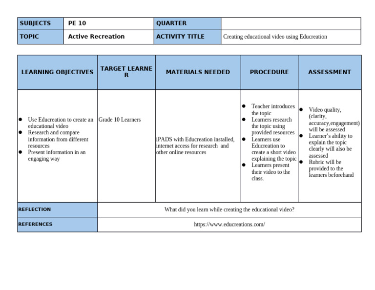 LAC 3_ Output Sample | PDF | Learning | Cognition