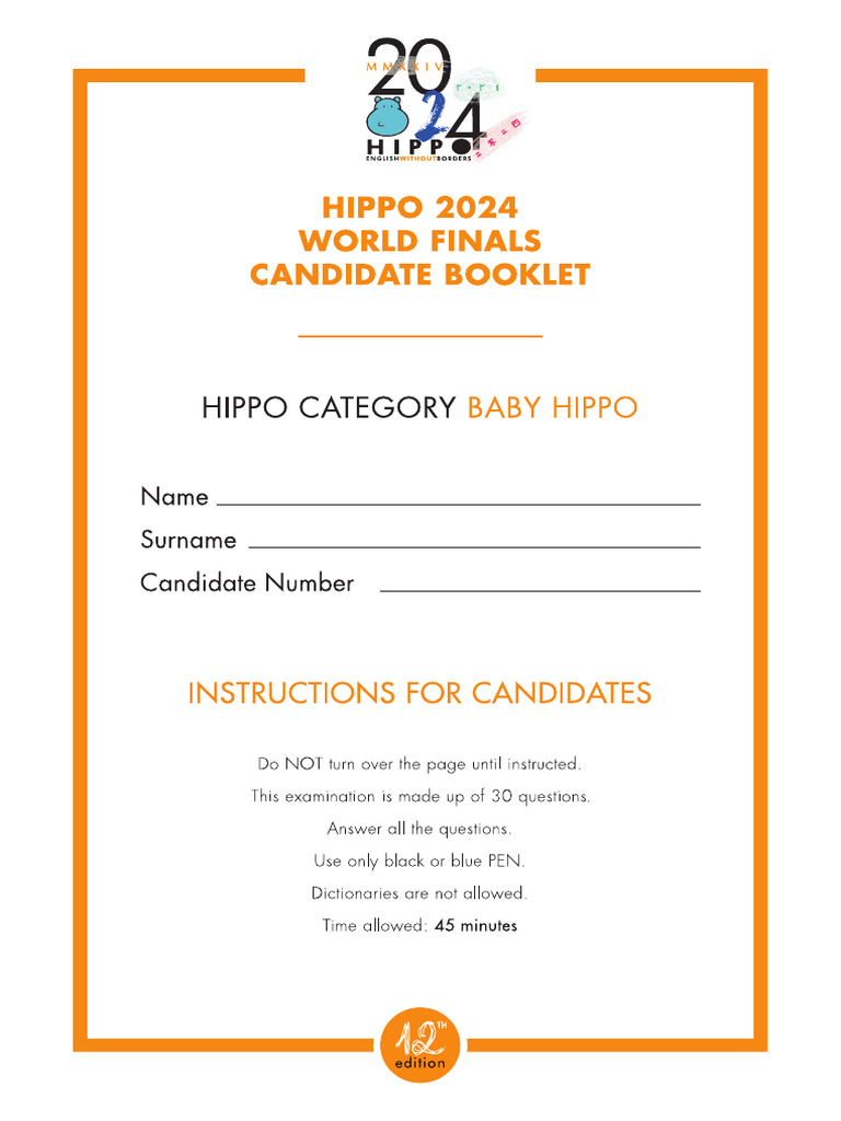 Baby Hippopotamus Test Exercises | PDF | Earth Sciences