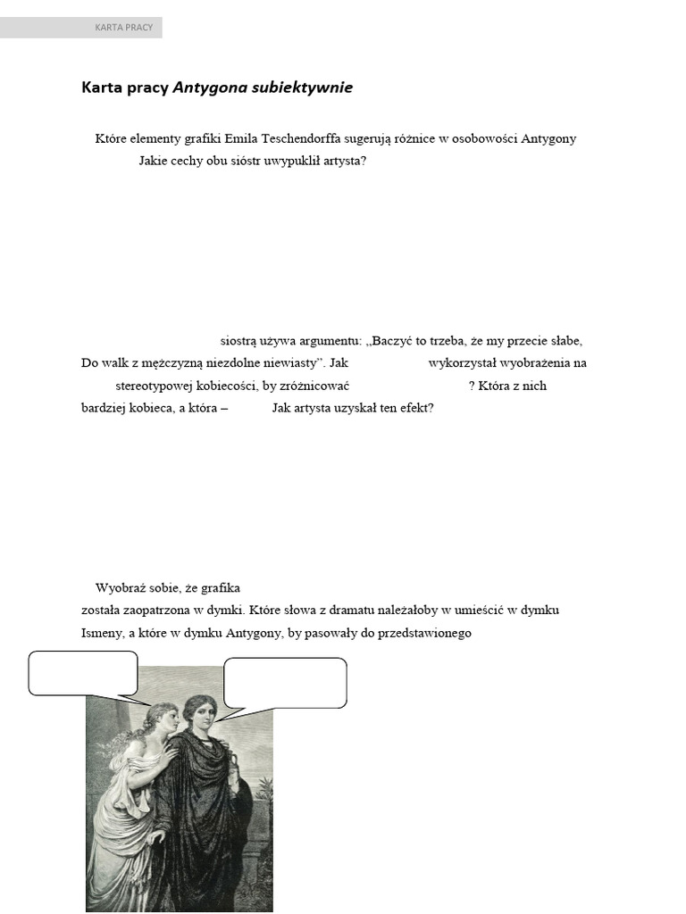 Antygona - Obraz | PDF
