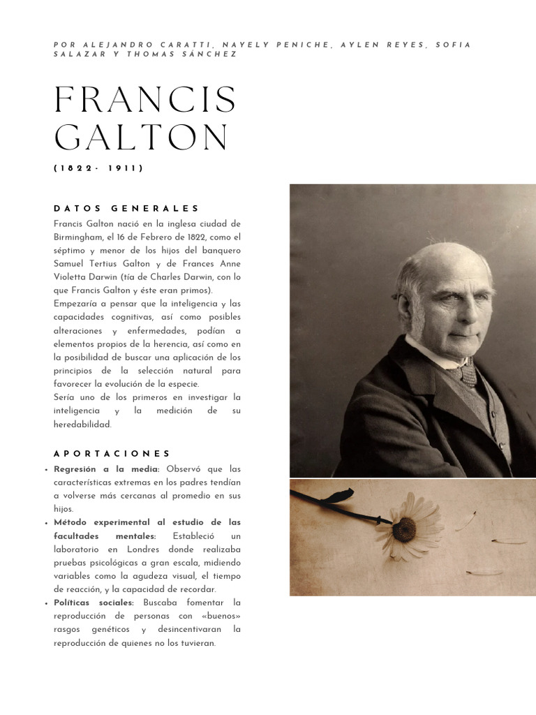 Aportaciones de Francis Galton a la inteligencia | PDF