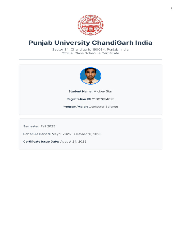 Premium Class Schedule Certificate | PDF | Physics | Mechanics