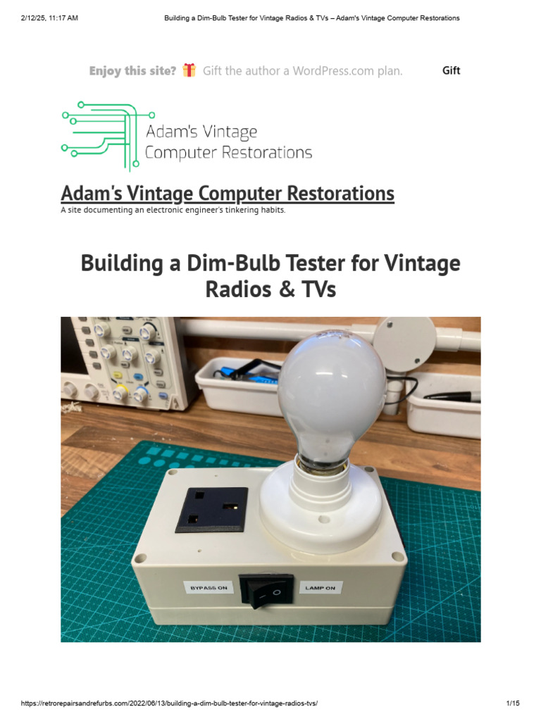 Building A Dim-Bulb Tester For Vintage Radios & TVs - Adam's Vintage ...