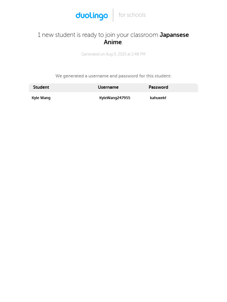 Duolingo Student Login Instructions | PDF