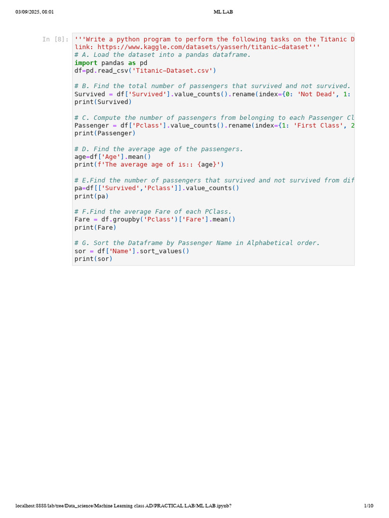 ML LAB - Ipynb - (4) - JupyterLab | PDF | Data