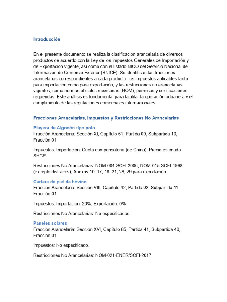 Catalago de Productos (Estandarizacion Ligie) | PDF | Arancel | Relaciones Internacionales