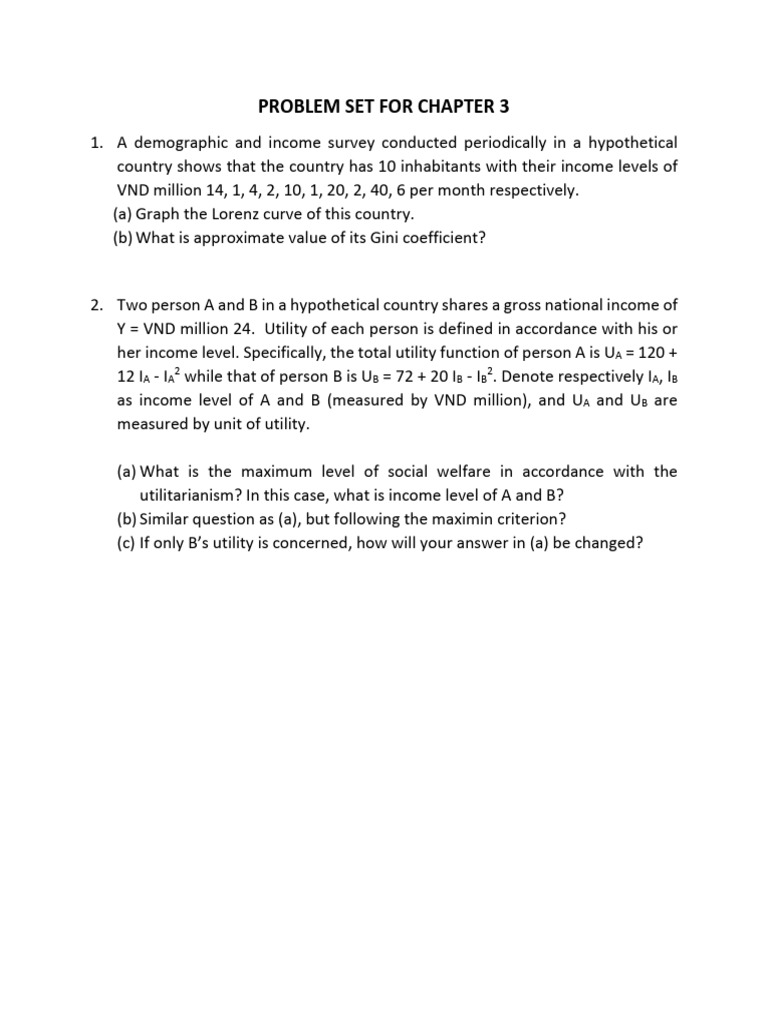 Problem Set. Chapter 03 | PDF