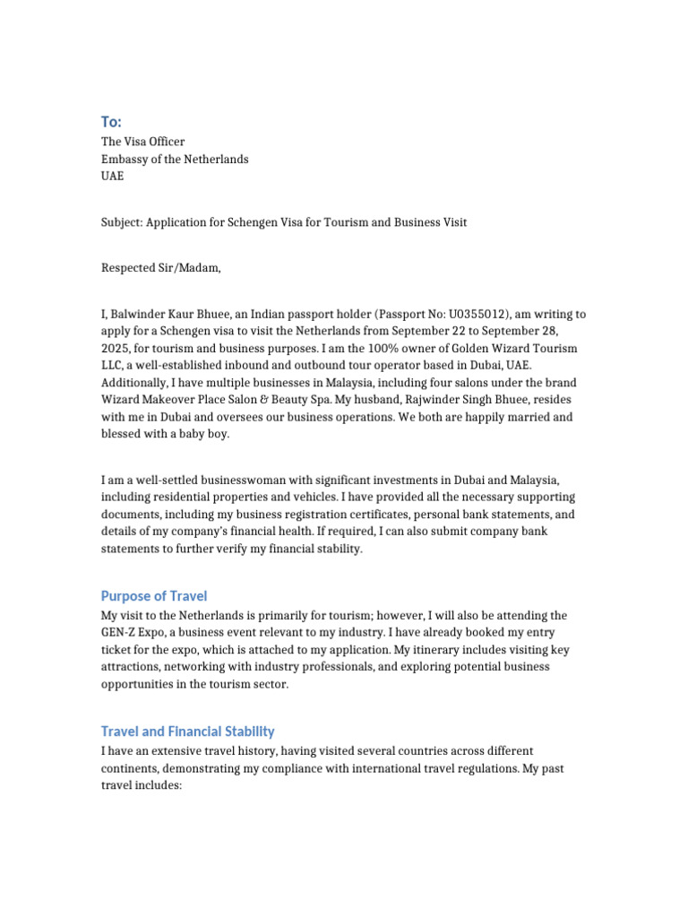 Schengen Visa Application | PDF