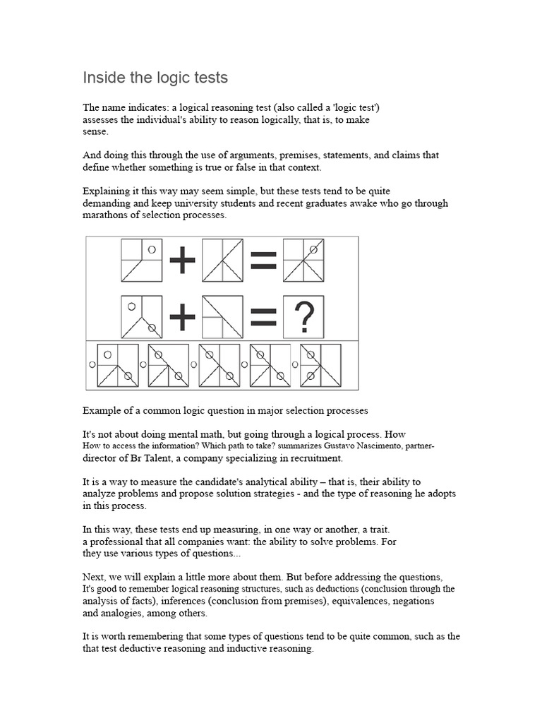 Logical Reasoning Test Insights | PDF | Deductive Reasoning | Reason