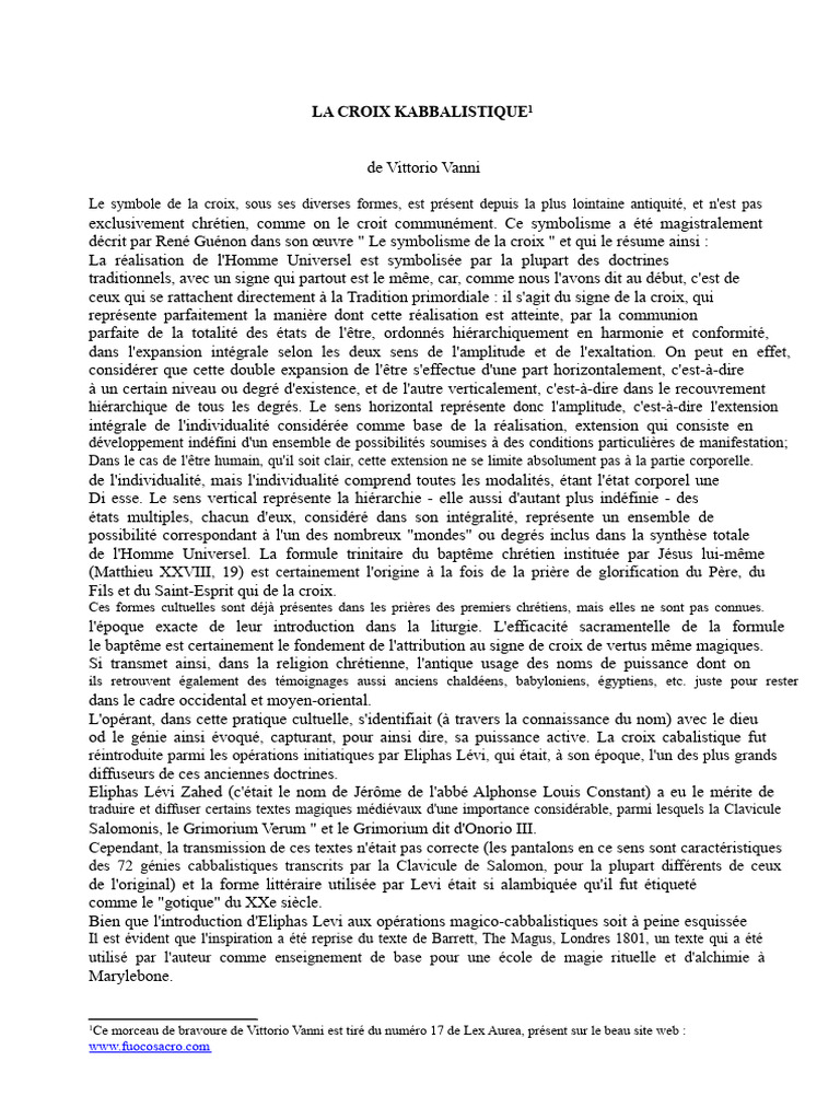 Signification de la Croix Kabbalistique | PDF | Kabbale | Spiritualité