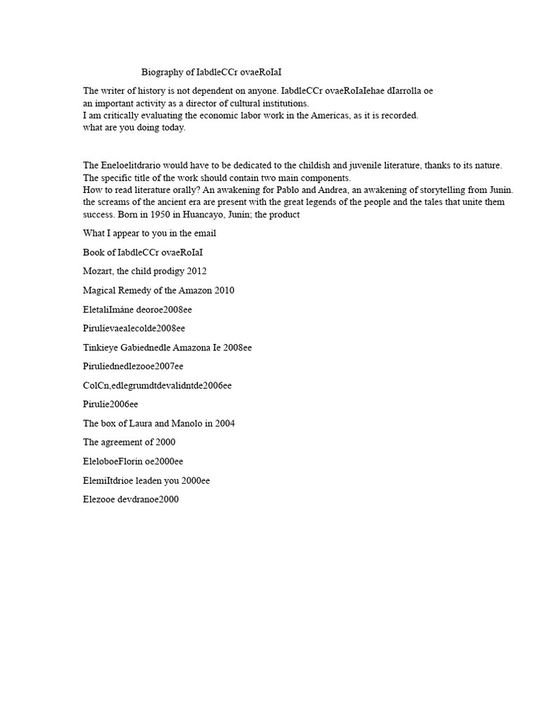 Biography of Isabel Córdova Rosas | PDF