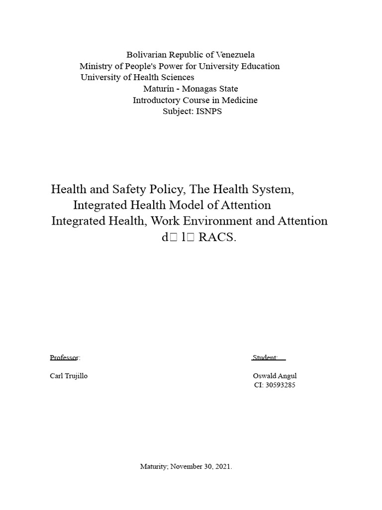 National Public System, Health, RACS, SPNS, and More :V | PDF | Public ...