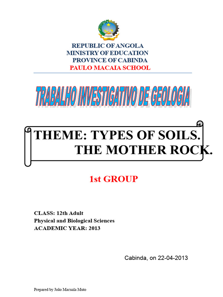 Geology Project 12th Grade | PDF | Soil | Rock (Geology)