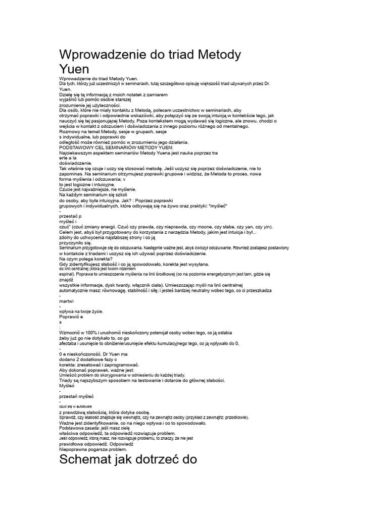 Wprowadzenie Do Triad Metody | PDF