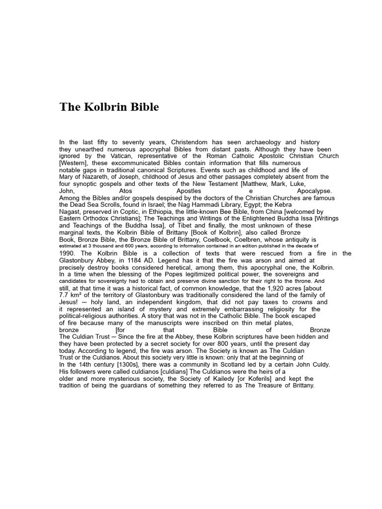 The Kolbrin Bible | PDF | Bible | Planets