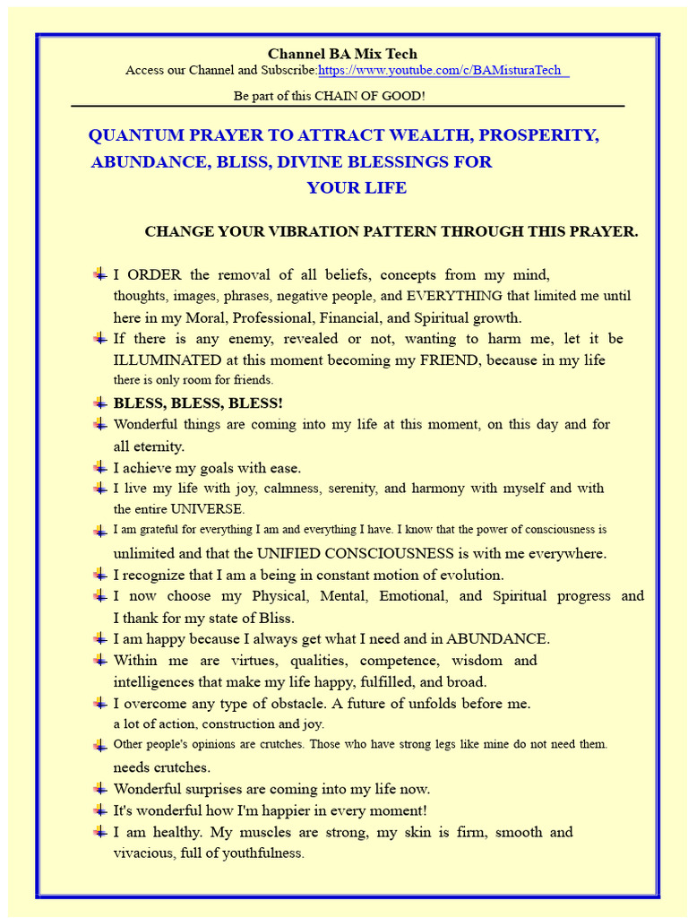 Quantum Prayer for Prosperity | PDF | Mind | Consciousness