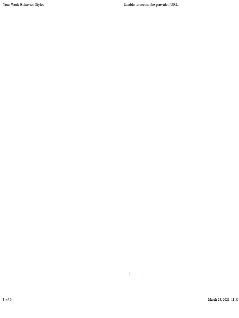 Your Work Behavior Styles PDF | PDF | Behavior | Motivational