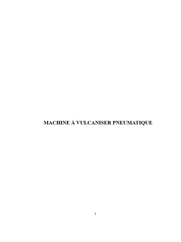 Machine à Vulcaniser Pneumatique | PDF | Énergie pneumatique | Soupape