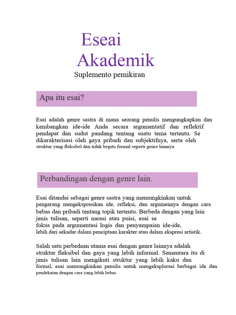 Esai Akademik | PDF