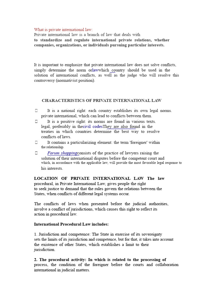 Understanding Private International Law | PDF | International Law ...