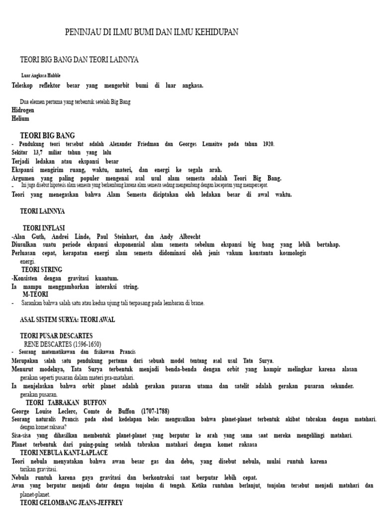 Teori Big Bang dan Asal Usul Tata Surya | PDF