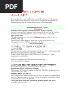 Nut and Bolt Design in AutoCAD 2D | PDF