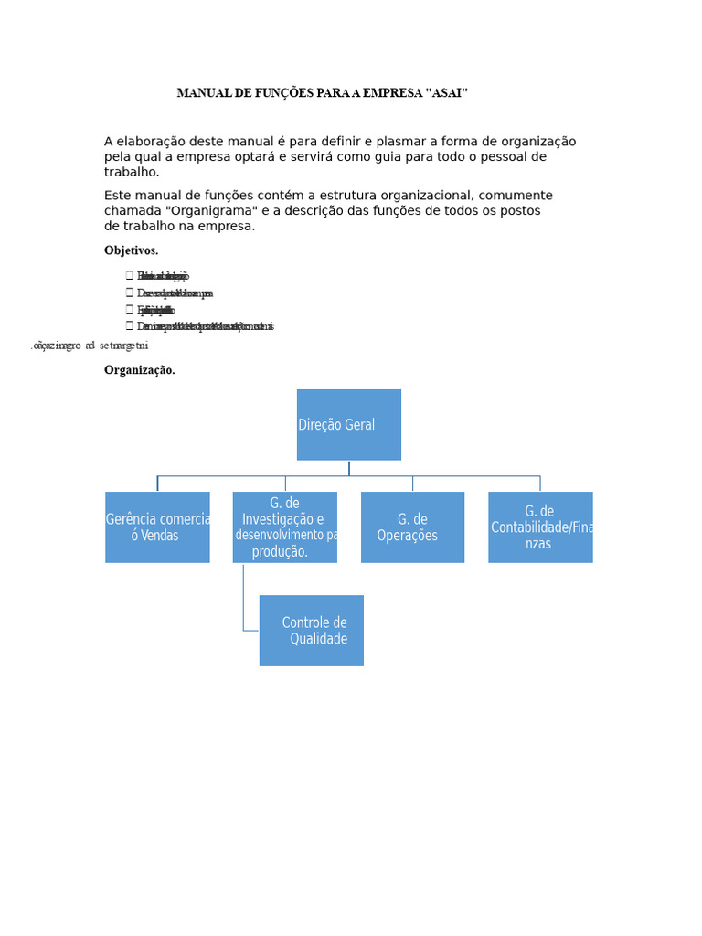 Manual de Funções para A Empresa | PDF | Contabilidade | Qualidade ...
