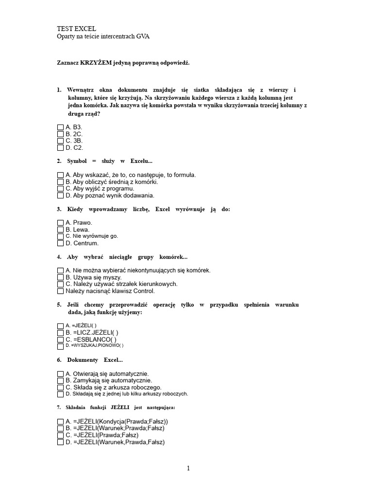 Test Excel | PDF