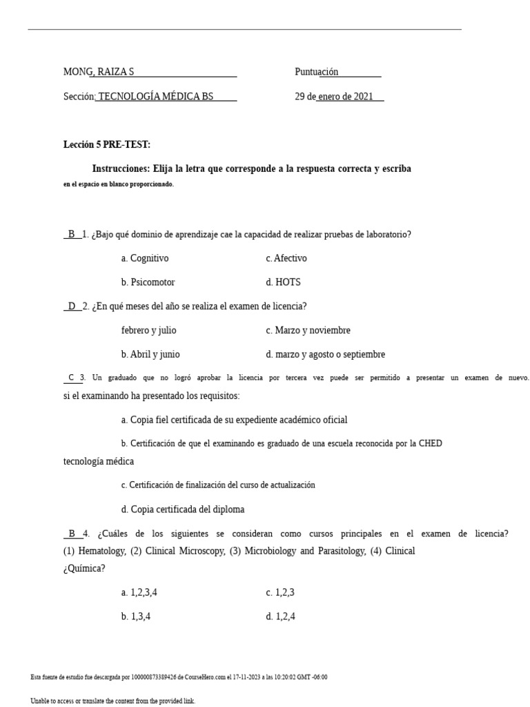 MLSP - Examen Parcial | PDF | Patógeno | Laboratorios