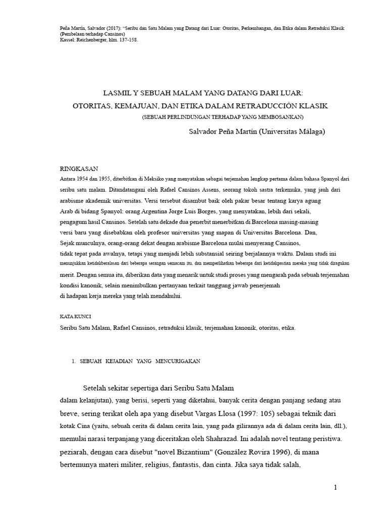 Seribu Satu Malam | PDF