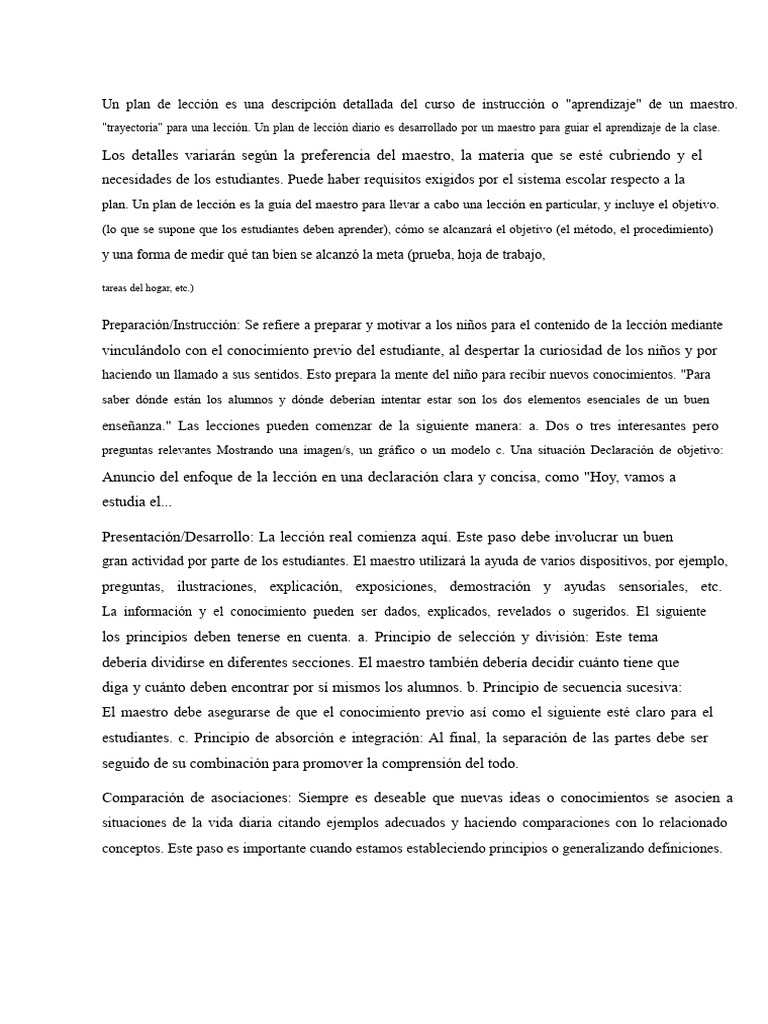 Esquemas de Trabajo, Plan de Lecciones y Programa de Estudios | PDF ...