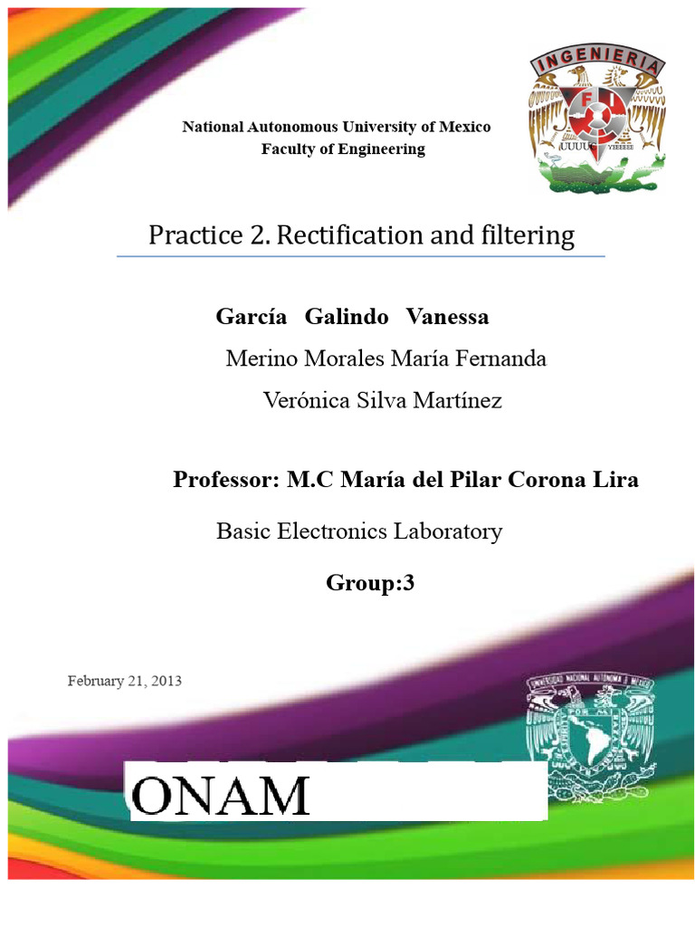 Report Practice 2 - Rectification and Filtration | PDF | Rectifier | Diode