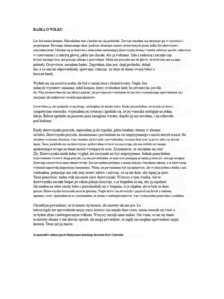 Bajka o Wilku | PDF