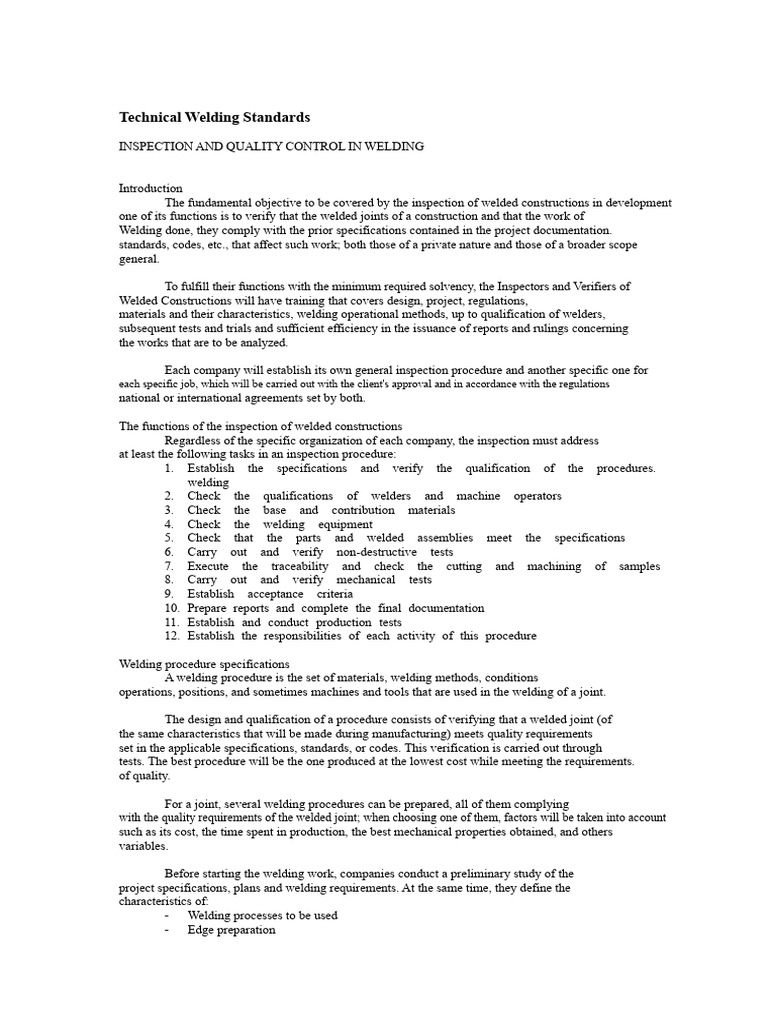 Welding Inspection and Quality Control | PDF | Welding | Construction