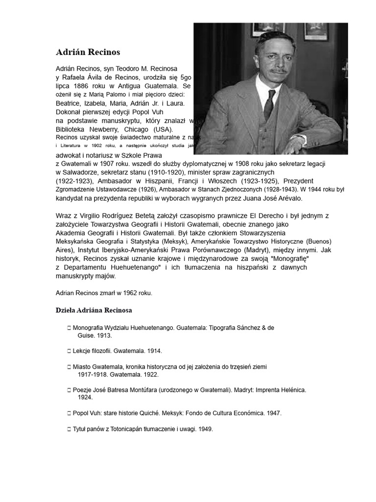 Adrián Recinos | PDF