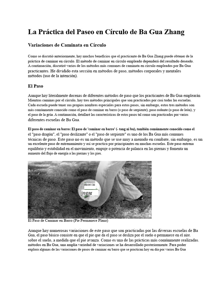 Caminar en Círculo Ba Gua Zhang | PDF | Pie | Qi