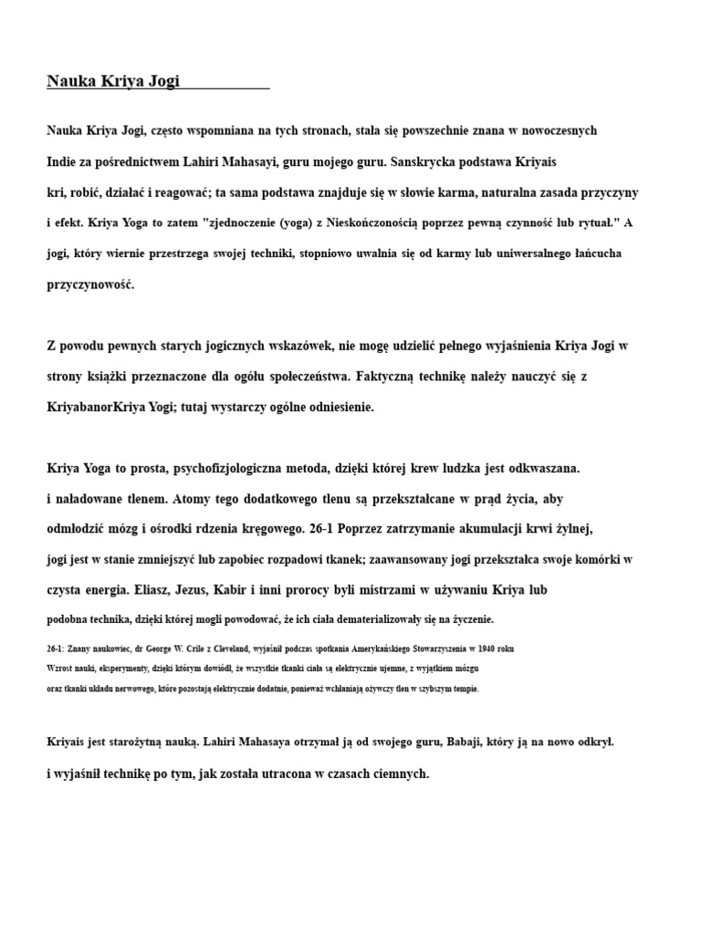 Kriya Joga 1 | PDF