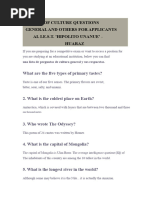 100 General Knowledge Questions and Answers - Interview 2021 | PDF