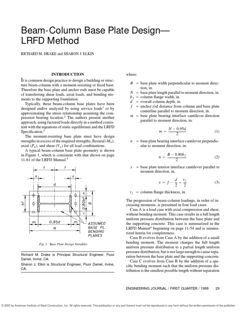 Moment Baseplate Design | PDF | Bending | Strength Of Materials