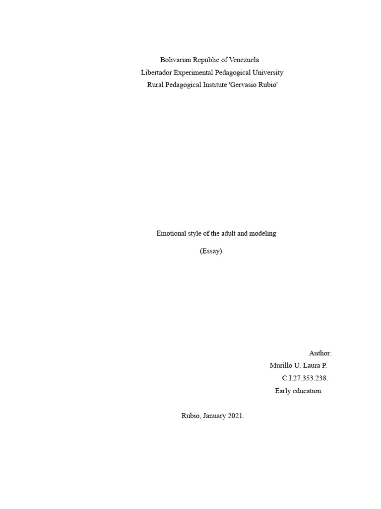 Emotional Education in Adult Development | PDF | Emotions | Liberal ...