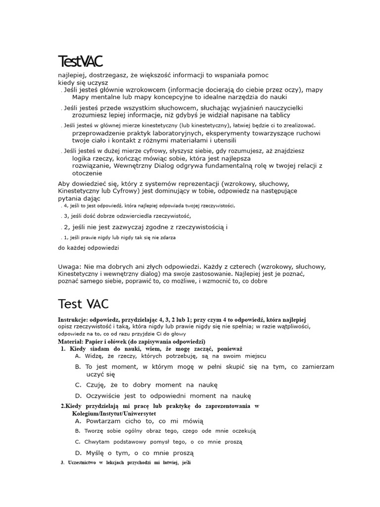 Test VAC | PDF