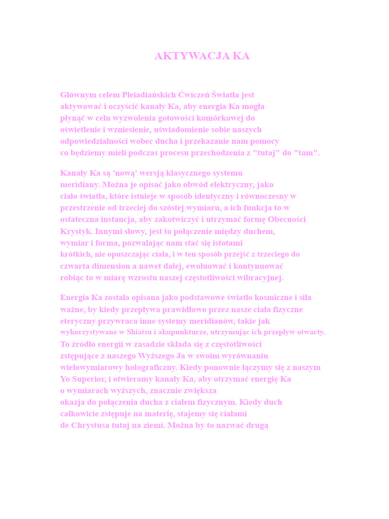 Aktywacja Ka | PDF