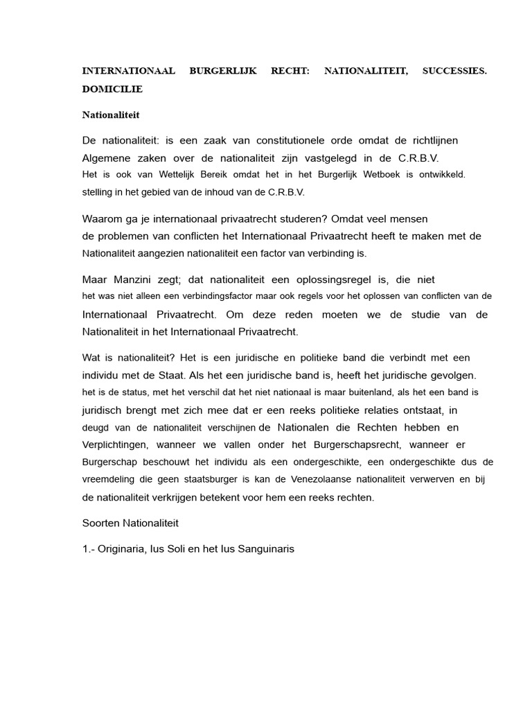 Internationaal Civiel Recht Reinaldo | PDF