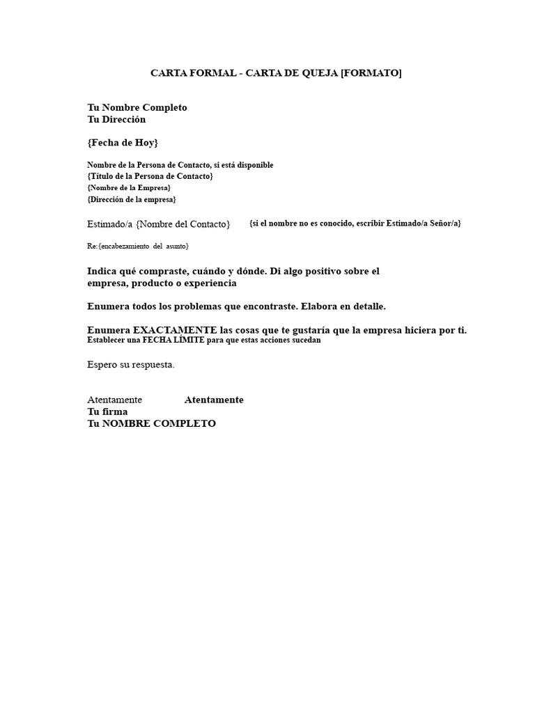 Formato de Carta Formal PDF | PDF