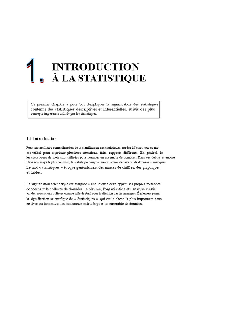 Introduction Aux Statistiques | PDF | Statistiques