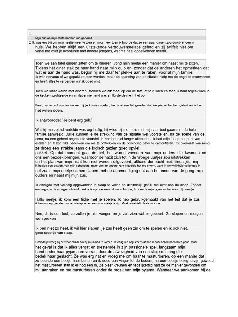 Mijn Zus en Mijn Nicht Hebben Me Geneukt. | PDF