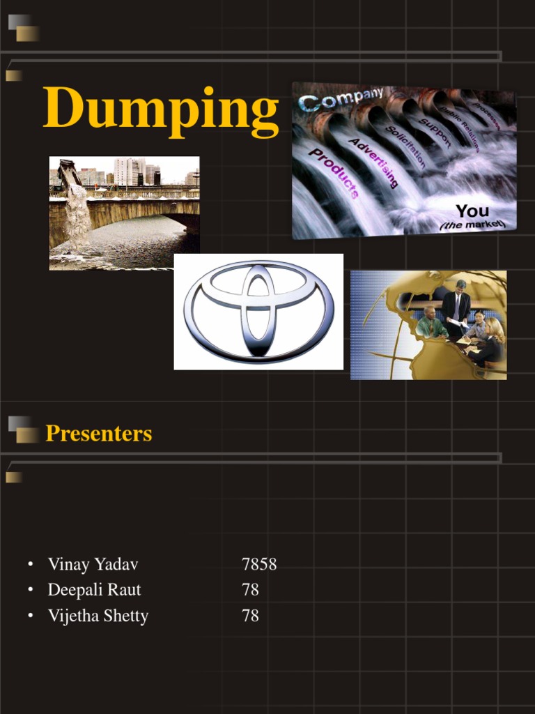 Dumping | PDF | Dumping (Pricing Policy) | International Trade
