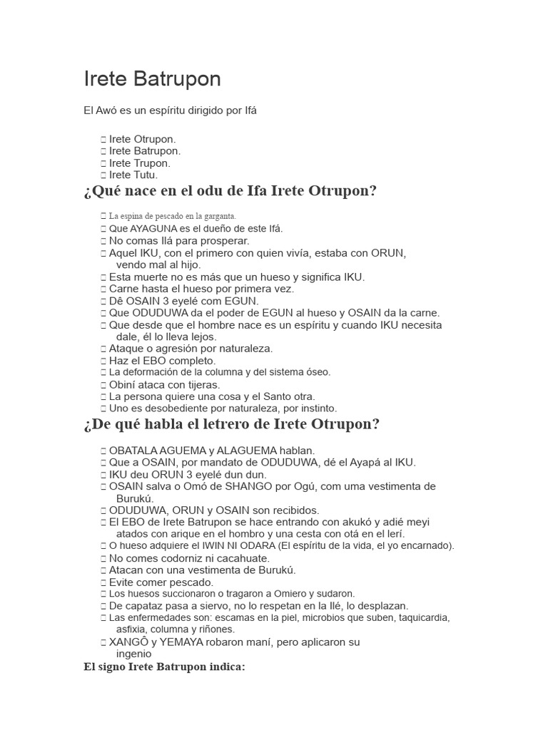 Irete Batrupon | PDF