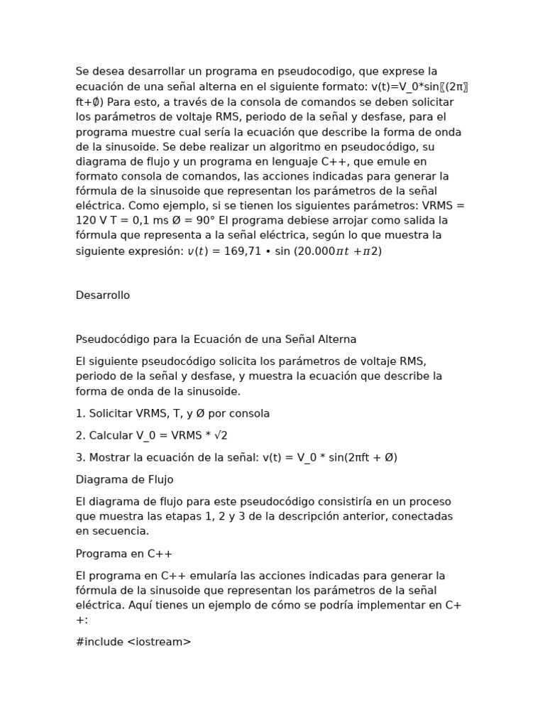Se Desea Desarrollar Un Programa en Pseudocodigo Tarea 2 | PDF