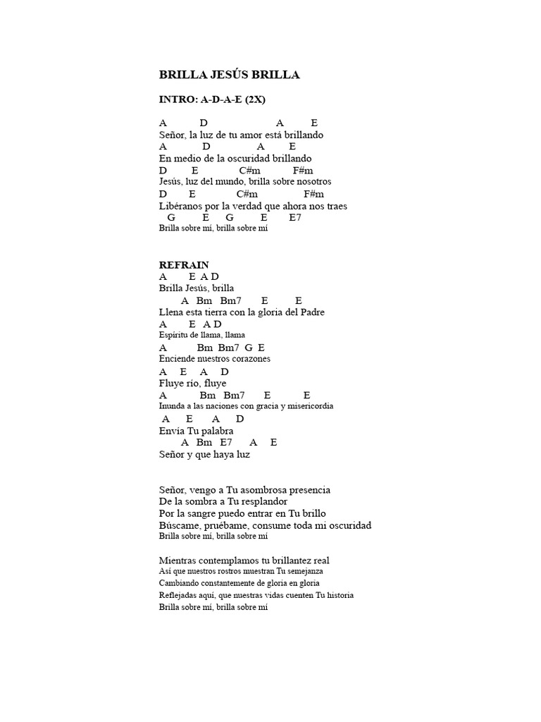 Brilla Jesús, Brilla | PDF